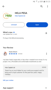 Hela Pesa Salary Advance Loan